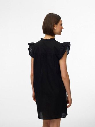 Vero Moda Minikleid VMLINE SS SHORT DRESS WVN NOOS Baumwolle