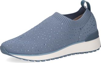 Caprice Damen Slip On Sneaker ohne Schn&uuml;ren zum Schlupfen, Blau (Jeans Knit), 40 EU