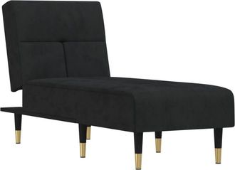 vidaXL Chaiselongue Schwarz Samt vidaXL