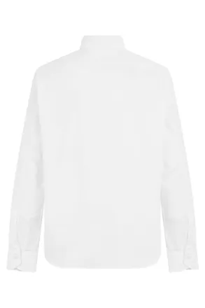 Canali Mens Shirt Long-Sleeved Cotton White