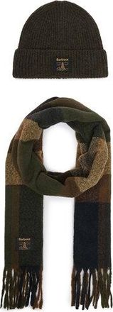 Barbour Set Schal und M&uuml;tze MGS0095OL71 Gr&uuml;n