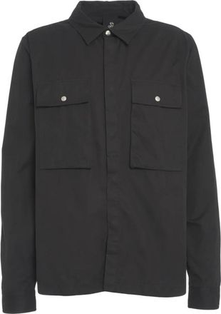 Thom Krom Homme, Vestes, Noir, Taille: XL Chemise Noire Minimaliste Aw25