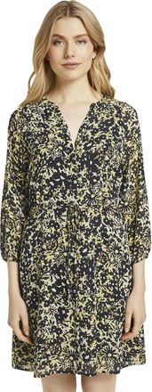 Tom Tailor Damen 1021386 Chiffon-Kleid mit Blumenprint, 24591-Yellow Flower Design, 38