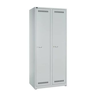 Bisley Bisley LIGHT Garderobenschrank 2 Abteile 400, Metall, 245 Lichtgrau, 50 x 80 x 185 cm