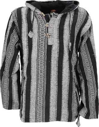 Guru Shop Guru-Boutique, Sweat &agrave; Capuche Goa, Sweat &agrave; Capuche Baja, Noir, Ducoton, Size:XL, Sweatshirts &agrave; Capuche