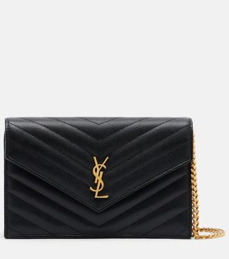 Saint Laurent Portemonnaie mit Riemen Cassandre aus Leder