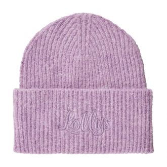 Lollys Laundry Dunkellila Strickm&uuml;tze Forretll Zubeh&ouml;r - - Accessories - Damen - Lila - ONE SIZE
