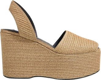 Alaia Alaia Sandaletten mit Absatz - Wedge Sandals - Gr. 37 (EU) - in Beige - f&uuml;r Damen