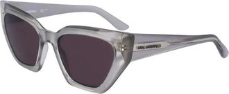Karl Lagerfeld Femme, Accessoires, Gris, Taille: ONE Size Lunettes de soleil &agrave; monture inject&eacute;e