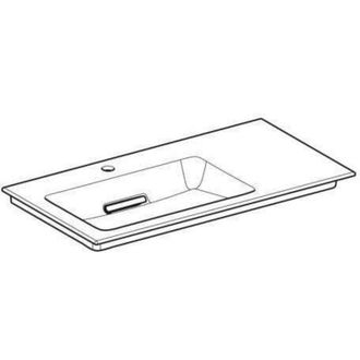 Keramag Keramag - Geberit one M&ouml;belwaschtisch Abgang horizontal, 120x13x47,5cm