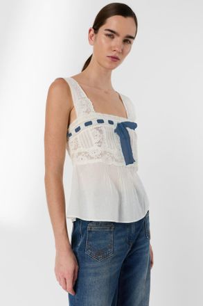 Gerard Darel Top en dentelle - CHAINA - Ecru