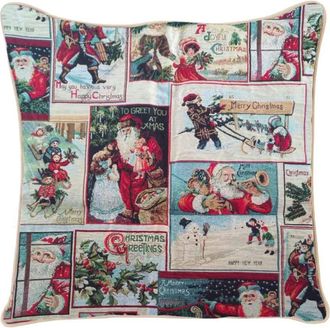 SIGNARE Gobelin-Kissenbezug, dekorativ, mit Weihnachtsmotiv, Weihnachtsmann, CCOV-Xmas-Father, 45 x 45 cm