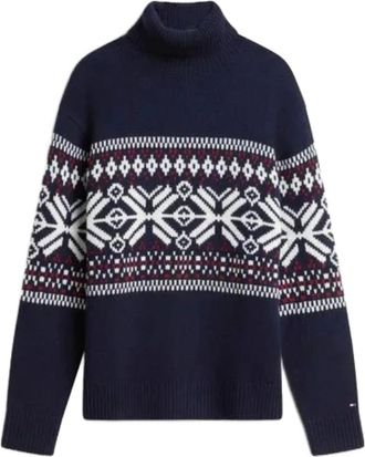Tommy Hilfiger Pull &agrave; col roul&eacute; en m&eacute;lange de laine Fair Isle - Homme - Pulls - Multicolore - Taille: S