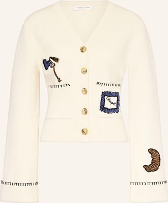 Fabienne Chapot Strickjacke Betty Mit Stickereien weiss