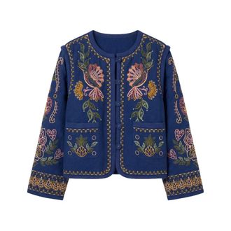 Farm Rio Richelieu Jacke - - Jackets - Damen - Blau - S