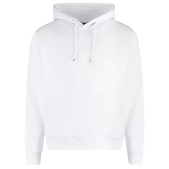 Dsquared2 Monotone Maple Leaf Logo White Hoodie