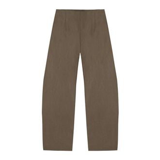 Cortana High-Waist Satin-Finish Hose - - Trousers - Damen - Braun - M