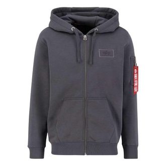 Alpha Industries Alpha Industries Herren Back Print Zip Hoody Kapuzensweat F&uuml;r Kapuzenpullover, Vintage Grey, M EU