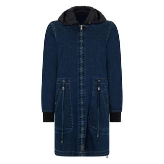 Moorer Lange Kapuzenjacke - - Coats - Damen - Blau - L