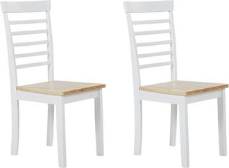 Beliani 2 Chaises de Salle &agrave; Manger au Design Scandinave Parfaites pour Petite Cuisine ou Coin Repas du Salon au Style Moderne et Minimaliste Beliani