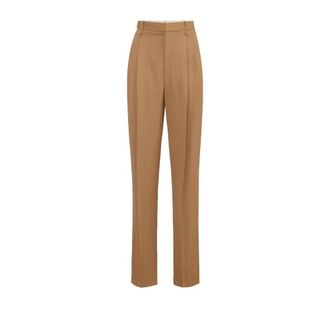 Elisabetta Franchi Gabardine Hose - - Trousers - Damen - Beige - S