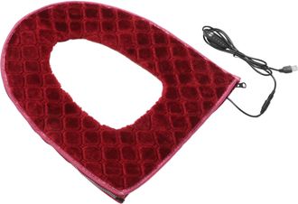 Valiclud USB Beheizbarer Toilettensitzbezug mit Rasterdesign Schnellheizend Konstante Temperatur Waschbares Weiches Sitzkissen Komfortabel und Temperaturgerege