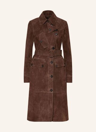 Belstaff Trenchcoat Aus Leder braun