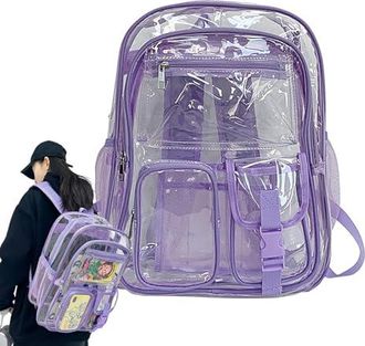 Generic Sacs &agrave; dos transparents pour l&eacute;cole | Sac &agrave; dos transparent pour | Sac &agrave; dos d&eacute;cole robuste, sac transparent de grande capacit&eacute; pour les &eacute;v&eacute;nements sp