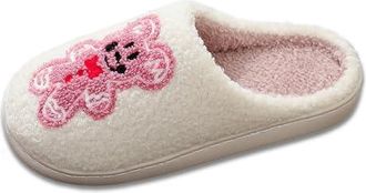 Generic Chaussons No&euml;l Femme Hiver Chaud, Moelleuses Pantoufles Polaire Fourr&eacute; Motifs de Dessins Anim&eacute;s Rigolo, Antid&eacute;rapantes Slippers Peluche Chauds Confort