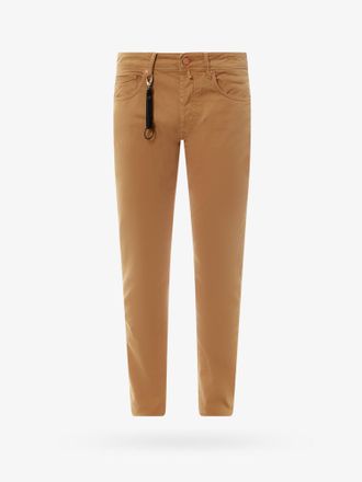 Incotex Stretch cotton trouser with back suede logo patch - INCOTEX - gender_Man