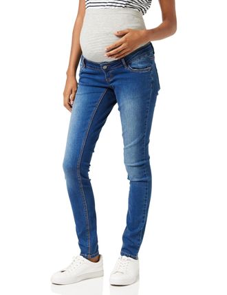 Mama Licious Damen Mllola Slim Blue Jeans Noos B. Umstandshose, Blau (Blue Denim), 30W / 32L EU
