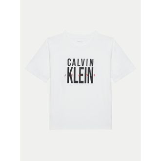 Calvin Klein Jeans T-Shirt Bold Graphic IB0IB02448 Wei&szlig; Relaxed Fit