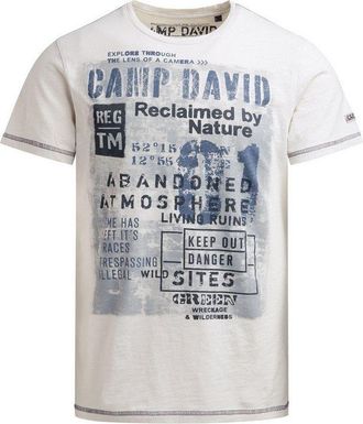Camp David Rundhalsshirt aus Baumwolle