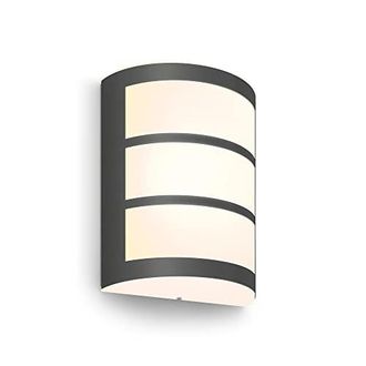 Philips myGarden LED Python Wandaußenleuchte, 6W, warmweißes Licht 2.700K, 600lm, IP44 Schutzklasse, integriertes Leuchtmittel, Anthrazit