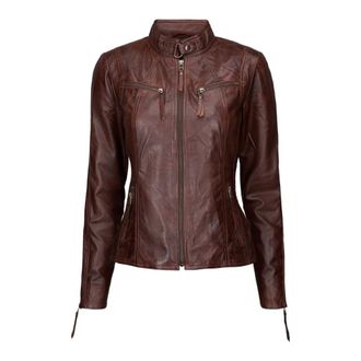 BTF-CPH Btfcph, Femme, Vestes, Brun, Taille: 42 FR Blouson de motard 10245