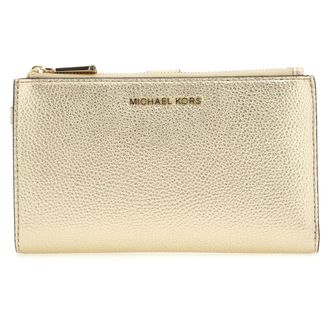 Michael Kors Women Dblzp Wristlet Hand Bag, Pale Gold