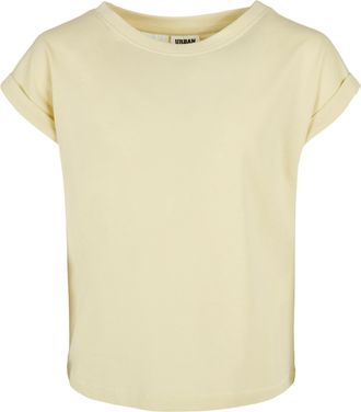 Urban Classics Girls Girls Organic Extended Shoulder Tee T-Shirt, softyellow, 122/128