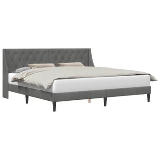 vidaXL Struttura Del Letto Grigio Scuro 180 X 200 Cm Velluto Vidaxl