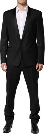 Dolce & Gabbana Homme, Costumes, Noir, Taille: XL Single Breasted 2 Piece Suit
