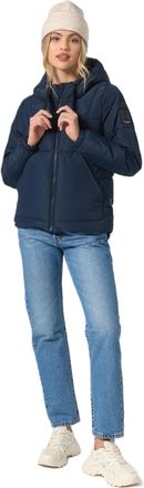 Navahoo Damen Winterjacke Steppjacke Winter Jacke gesteppt warm mit Kapuze B952 [B952-Eisball-Navy-Gr.XL]