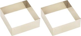 Lacor Kuchen/AUSSTECHFORMEN,VIERECKING 10X10CM, INOX 68411 (Packung mit 2)