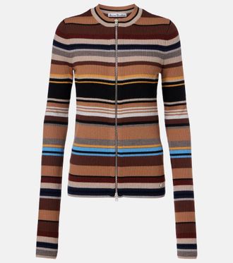 Acne Studios Cardigan Kilian ray&eacute; en laine