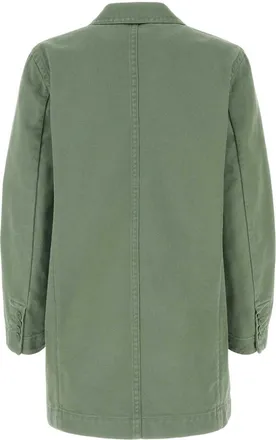 Max Mara Verde Exterior: Cotton Giacche E Gilet Jacket