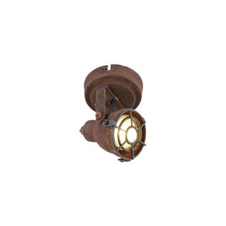 QAZQA Sorra - Spot plafond, plafonnier - 3 lumi&egrave;re - &oslash; 210 mm - Brun rouille - Rustique - &eacute;clairage int&eacute;rieur - Salon i Chambre i Cuisine i Salle &agrave; manger