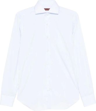 Barba Homme, Chemises, Bleu, Taille: 3XL Chemise &agrave; col pointu