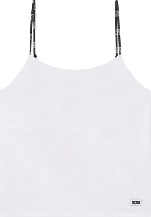 GCDS Gcds, Femme, Tops, Blanc, Taille: 36 FR Hauts Basiques