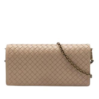 Bottega Veneta Sac bandouli&egrave;re en nappa tress&eacute; Pre-owned - Femme - Pre-owned - Brun - Taille: ONE Size