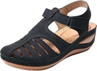 Generic Sandales &agrave; bout ferm&eacute; pour femme, sandales larges pour femme, sandales de p&ecirc;cheur &agrave; plateforme, sandales de sport creuses et respirantes, chaussures d