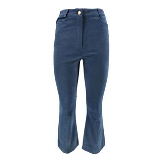 D.exterior Breite Hose - - Trousers - Damen - Blau - S