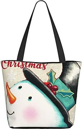 AOOEDM Merry Christmas Snowman Ladies Shopping Bag 13x11x7in.Le cadeau parfait pour la Saint-Valentin.Cest de la Saint-Valentin pour maman, fille, &eacute;pouse, et